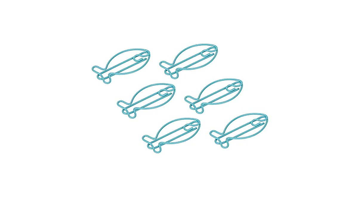 Fish-Shaped Metal Paper Clips for Office and School - Durable & Stylish