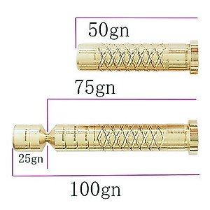 yeseje 50 Grain Brass Arrow Inserts Arrow Insert Glue Insert Inner Diameter .245 Carbon Arrow (12-Pack) (50)