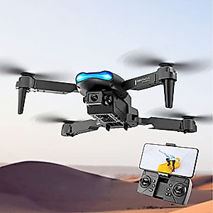 Foldable Mini Camera Drone, GPS Drone with 4K HD Dual Camera, 3 Sided Obstacle Avoidance WiFi Quadcopter Aerial Photography Remote Control Aircraft Gifts for Kids and Adults