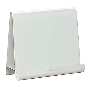 Safco Products 3220WH Wave Desktop Whiteboard & Magnetic Document Stand, White