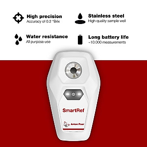 SmartRef by Anton Paar - Digital Refractometer - Sugar, Brix, Salinity, Plato, Specific Gravity (SG)