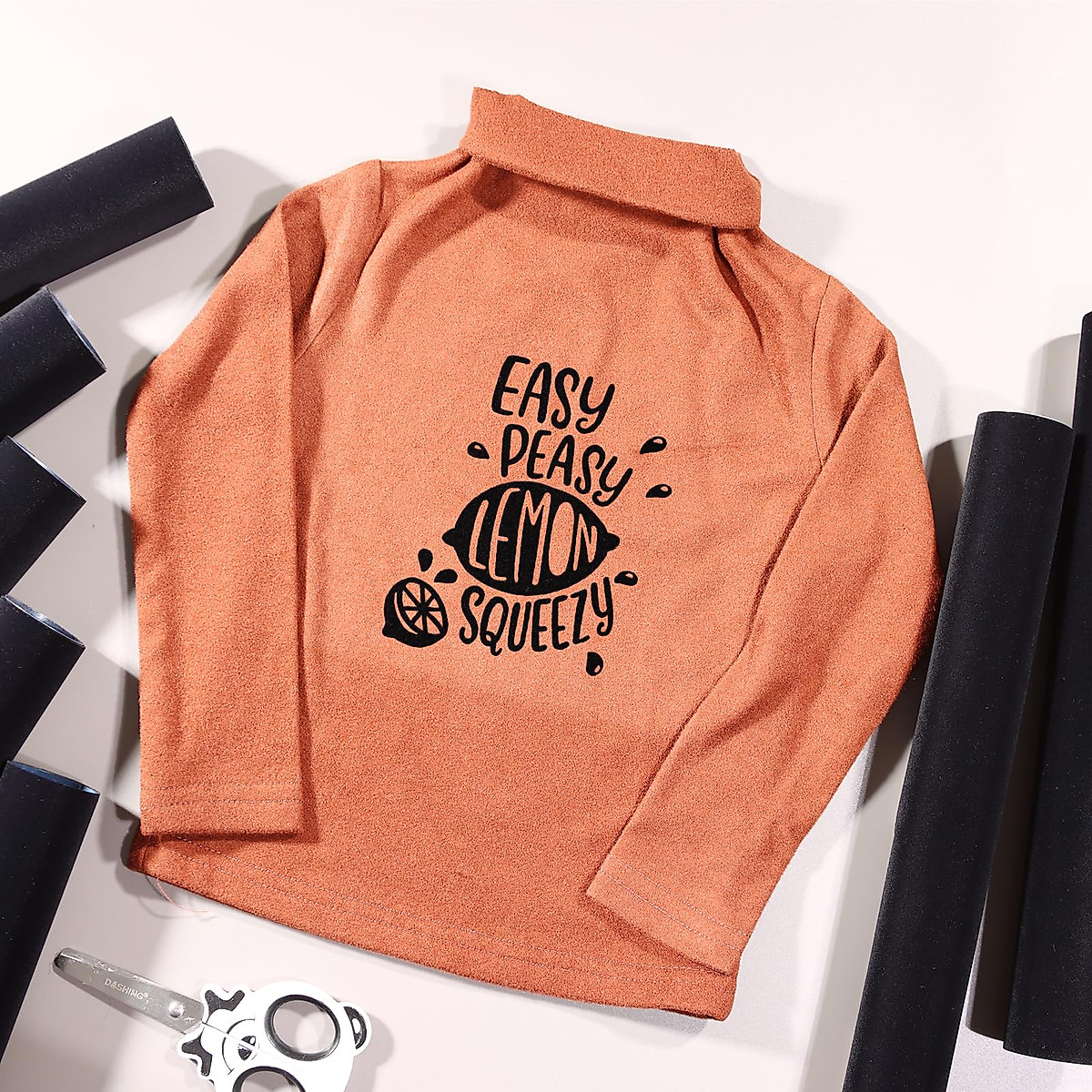 HTVSTD Flocked HTV Heat Transfer Vinyl - 9 Sheets, 12 * 10 inches Black Flocked Iron On Vinyl for T-Shirts