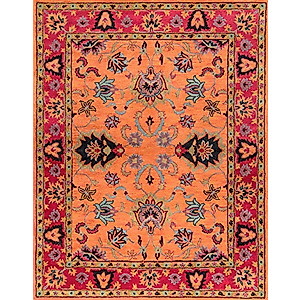 nuLOOM Montesque Hand Tufted Wool Area Rug, 8' 6" x 11' 6", Orange