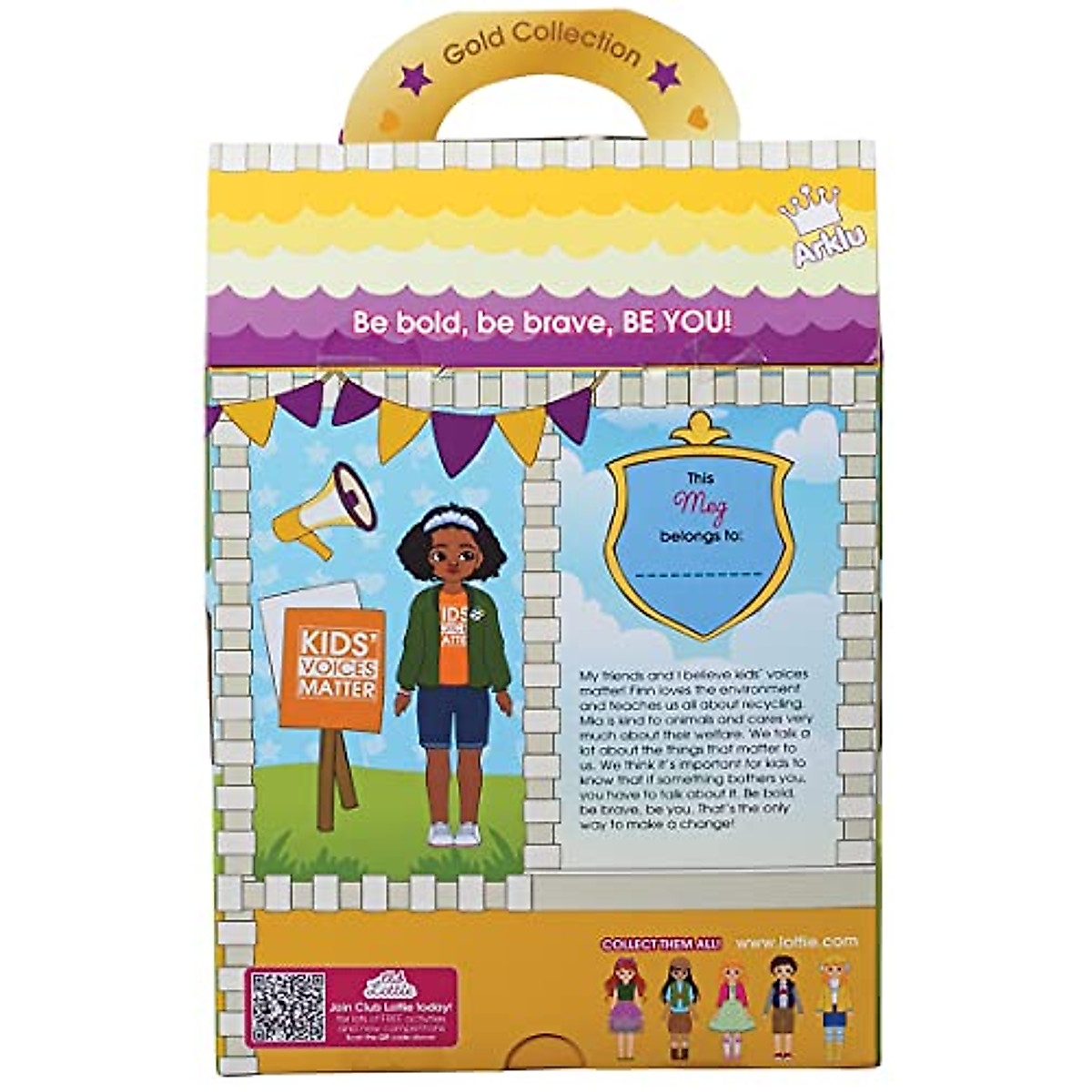 Lottie Kid Activist Doll | Cute Black Dolls for Girls & Boys Outfit | Doll On A Mission! | for 6 Year Old and up! Cute Black Doll Inspired by Real-Life Kid Activist, Mari Copeny. Wears