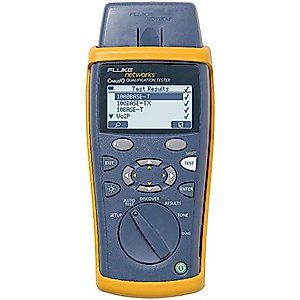 Fluke Networks CIQ-100 Copper Qualification Tester, Qualifies and Troubleshoots Category 5-6A Cabling for 10/100/Gig Ethernet, Coax and Voip, Blue