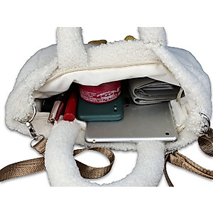 XACKWUERO Women Cute Plush Goose Bag Funny Novelty Goose Purse Tote Handbag Shoulder Shopper Bag (Shoulder)