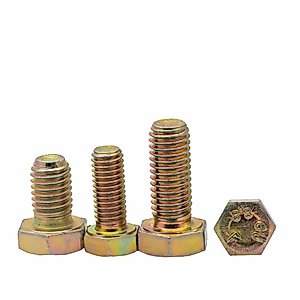 (10pcs) Semi Teeth Carbon Steel zinc Plating Outer Hexagonal Bolt,for Mechanical Fittings or Electrical Fixings Etc.M12x90mm
