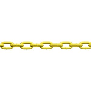 Campbell PD0725027 System 3 Grade 30 Low Carbon Steel Proof Coil Chain on Reel, Yellow Polycoated, 3/16" Trade, 0.21" Diameter, 100' Length, 800 lbs Load Capacity