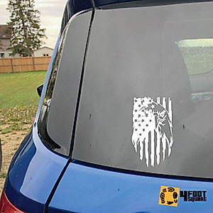 Patriotic American Flag Eagle Decal - Sticker Bomb Vinyl Decal for Car Truck, Computer, Anywhere! Premium 6 Year Outdoor Vinyl (Black, 1)