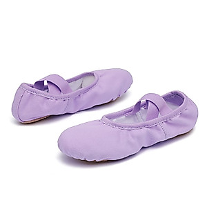 Ballet Shoes for Girls Toddler Lyrical Shoes Split Sole Turners Dance Shoes Purple 9 M US Women