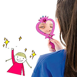 RICHNESS Little Girls Princess Mirrors Make Your Own Mirrors Princess Party Favors Pack of 6