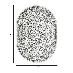 Cream Modern Oval 5x7 Area Rug 5x7 - Indoor Area Rugs for Living Room - Dining Room Rug - Bedroom Rug - Kitchen Rug - Entryway Rug Contemporary Carpet - Alfombras para Salas Modernas