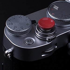 VKO Metal Soft Shutter Release Button,Delicate Camera Shutter Button Black Red Dark-red Orange 11mm Concave Surface(4 Pack)