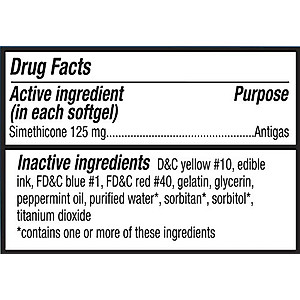 Equate Extra Strength Gas Relief 125 mg 72 Softgels (Twin Pack)