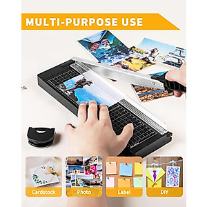 MAKEASY Paper Cutter 12 Inch, Guillotine Paper Cutter with 8 to 10 Sheet Capacity, Heavy Duty Paper Cutter for Cardstock, Paper Trimmer for Crafting, Classroom and Office