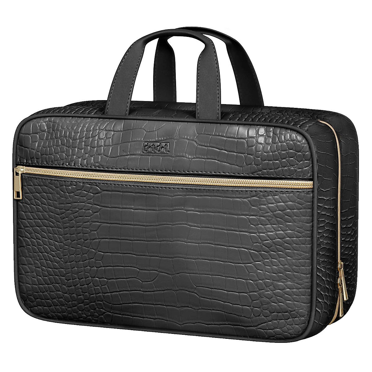 Dot&Dot Leather Hanging Travel Toiletry Bag for Women - Large Travel Toiletries Bags for Women - Travel Bags for Women Toiletry and Makeup - Makeup Travel Bag Organizer - Toiletry Travel Bag Women