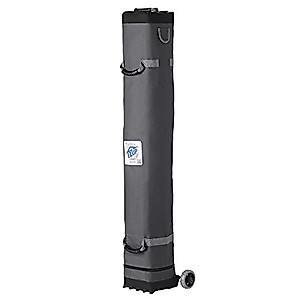 E-Z UP Vantage Instant Shelter Canopy, 10' x 10', White Powder-Coated Steel Frame with Wide-Trax Roller Bag & 4 Piece Spike Set, White