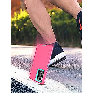 MXX Galaxy Note 20 Ultra Heavy Duty Case - 3 Layer Shockproof Protection (Pink/Light Blue)