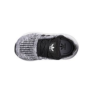 adidas Originals baby boys Swift Run Sneaker, White/Black/Black, 6.5 Toddler US