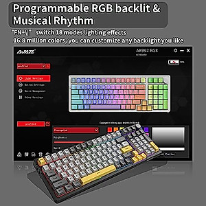 NACODEX AK992 99 Key Hot Swappable RGB Gasket Mount Keyboard | 4000mAh Bluetooth /2.4G /Wired PC Gaming Custom Keyboard with Volume Knob | OEM PBT Keycaps(Starry Night)