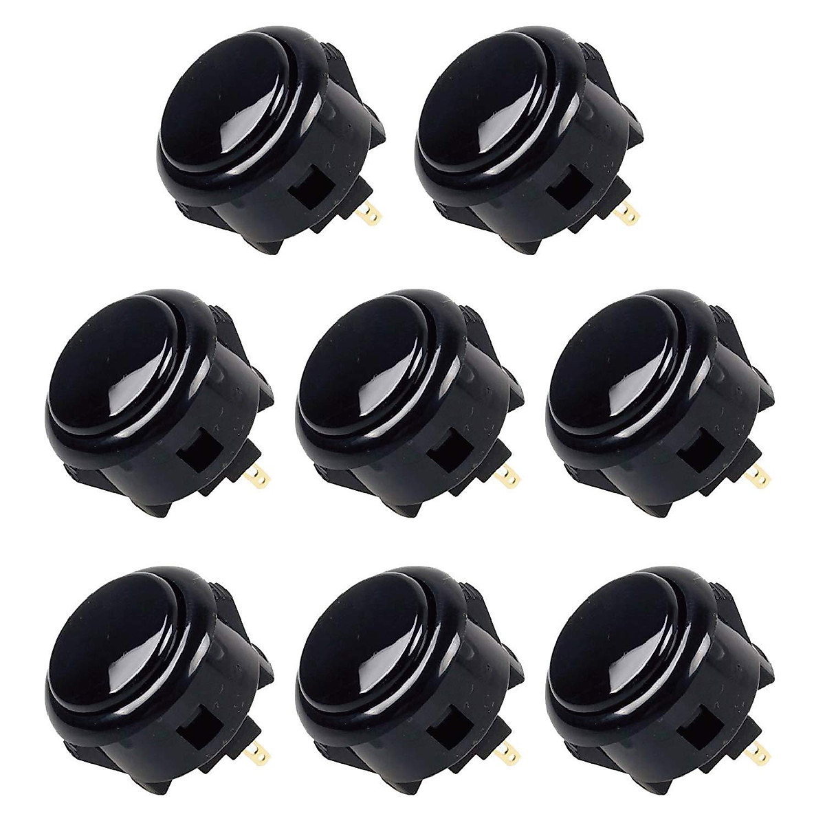 Sanwa JLF-TP-8YT Joystick + Sanwa 8 pcs OBSF-30 Push Button Bundle Kit Color : Black - for Arcade Game 4 & 8 Way Adjustable, Compatible with Catz Mad SF4 Tournament Joystick S@NWA
