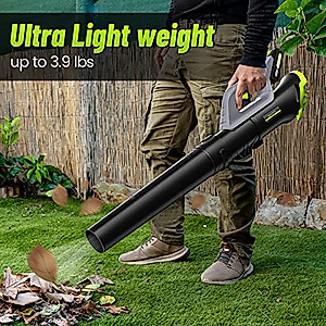 MYTOL Cordless Leaf Blower 150MPH 350CFM, Electric Handheld Leaf Blower with 2 * 20V 2Ah Batteries, Infinitely Variable Speed, Lightweight Axial Powerful Blower for Lawn Care | Patio | Yard | Jobsite