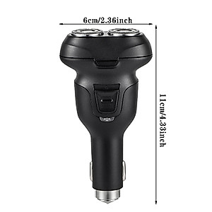 KJEWOJ 12V/24V Electric Car Shaver Men's Rechargeable Beard Cutter Hammer (Black, One Size)