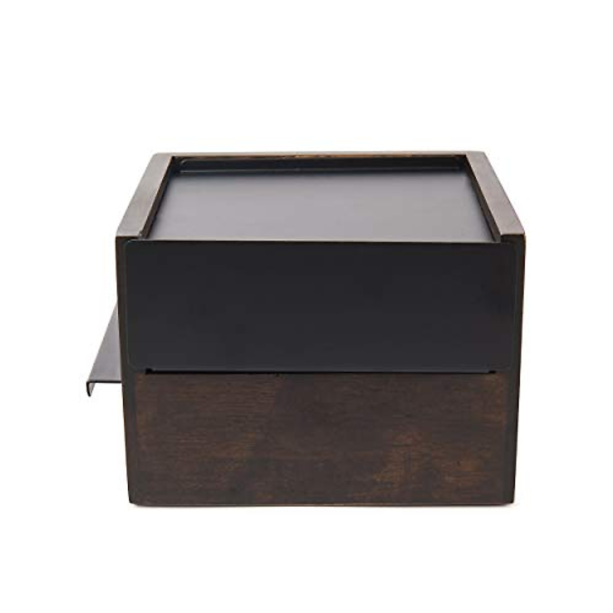 Umbra Mini Stowit Jewelry Box - Modern Keepsake Storage Organizer with Hidden Compartment Drawers for Ring, Bracelet, Watch, Necklace, Earrings, and Accessories,Black/Walnut