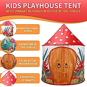 Mushroom Kids Play Tent Space Themed Indoor Play Children House for Boys and Girls (Mushroom)