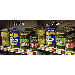 Plastic Gondola Shelf Dividers, Universal Fits All Gondola Shelving from 8" to 16" D, Black, 10 Pack