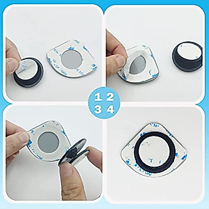 2 Pack of Blind Spot Mirror, Fan Shaped HD Glass Frameless Convex Rear View Mirror with wide angle Adjustable Stick , Blind Spot Mirror Compatible with Car SUV Van Pick Up Truck(Fan)