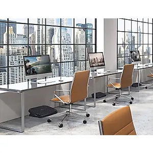 Mount-It! Ergonomic Foot Rest Under Desk | Adjustable Tilt Footrest with Textured Massage Surface | Work Footstool Under Office Desk Foot Support - Black