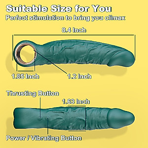 Thrusting Dildo Vibrator Sex Toys - Adult Toys Realistic G Spot Anal Vagina Thick Large Silicone Dildos Sex Stimulator with 7 Thrustion & 10 Vibration Modes, Adult Sex Toys & Games for Women Couples