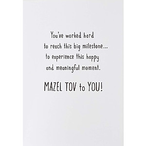 Greeting Card You've Worked Hard To Reach This Big Milestone - Mazel Tov Congratulations Bar Mitzvah 13th Thirteenth Birthday For Him