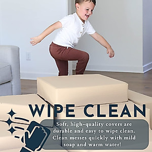 Foamnasium Wedge, Indoor Foam Playset, Soft Toddler and Active Kids Play Foam Wedge for Crawling, Climbing, Sliding and Jumping, Made in The US, Pewter