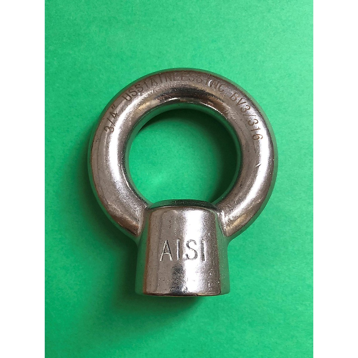 US STAINLESS Stainless Steel 316 Lifting Eye Nut 3/4" UNC Marine Grade Pitch of 10