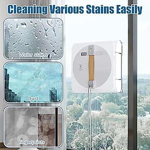 6Pcs Washable Mop Pads Replacement for Ecovacs Winbot W1/W1 Pro/W2/W2 Omni Window Vacuum Cleaner Spare Parts Mop Cloth