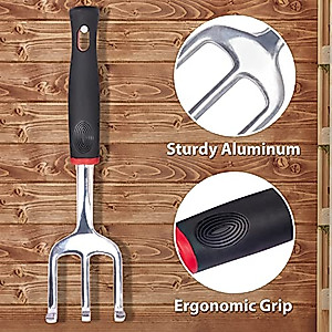 MECHREVO 10 Pcs Garden Tool Set, Sturdy Gardening Tool Set for Beginner and Gardener, with Durable Tote Bag, Comfortable Ergonomic Handle, Ideal Gardening Gift for Women and Men, Easy to Use