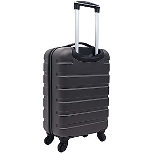Wrangler Hardside Carry-On Spinner Luggage, Charcoal Grey, 20-Inch