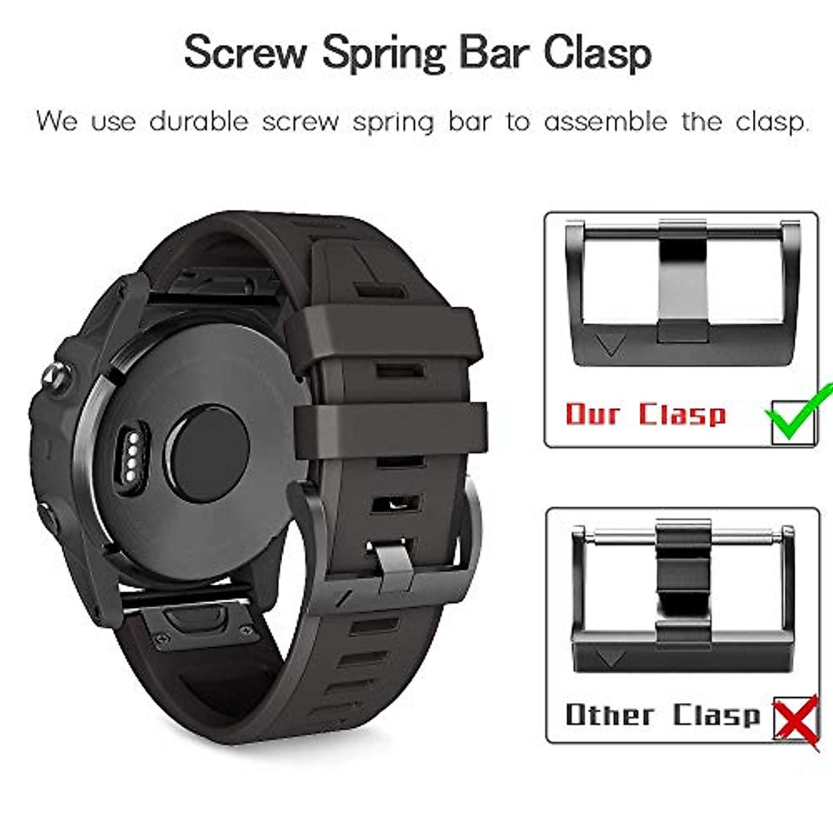 NotoCity Compatible Fenix 5X Plus Bands Fenix 7X Sport Silicone Replacement Watch Strap for Garmin Fenix 5X/Fenix 5X Plus/Fenix 6X/Fenix 6X Pro/Fenix 3/HR/Descent MK1/D2 Delta PX/D2 Charlie(Black/Army Green)