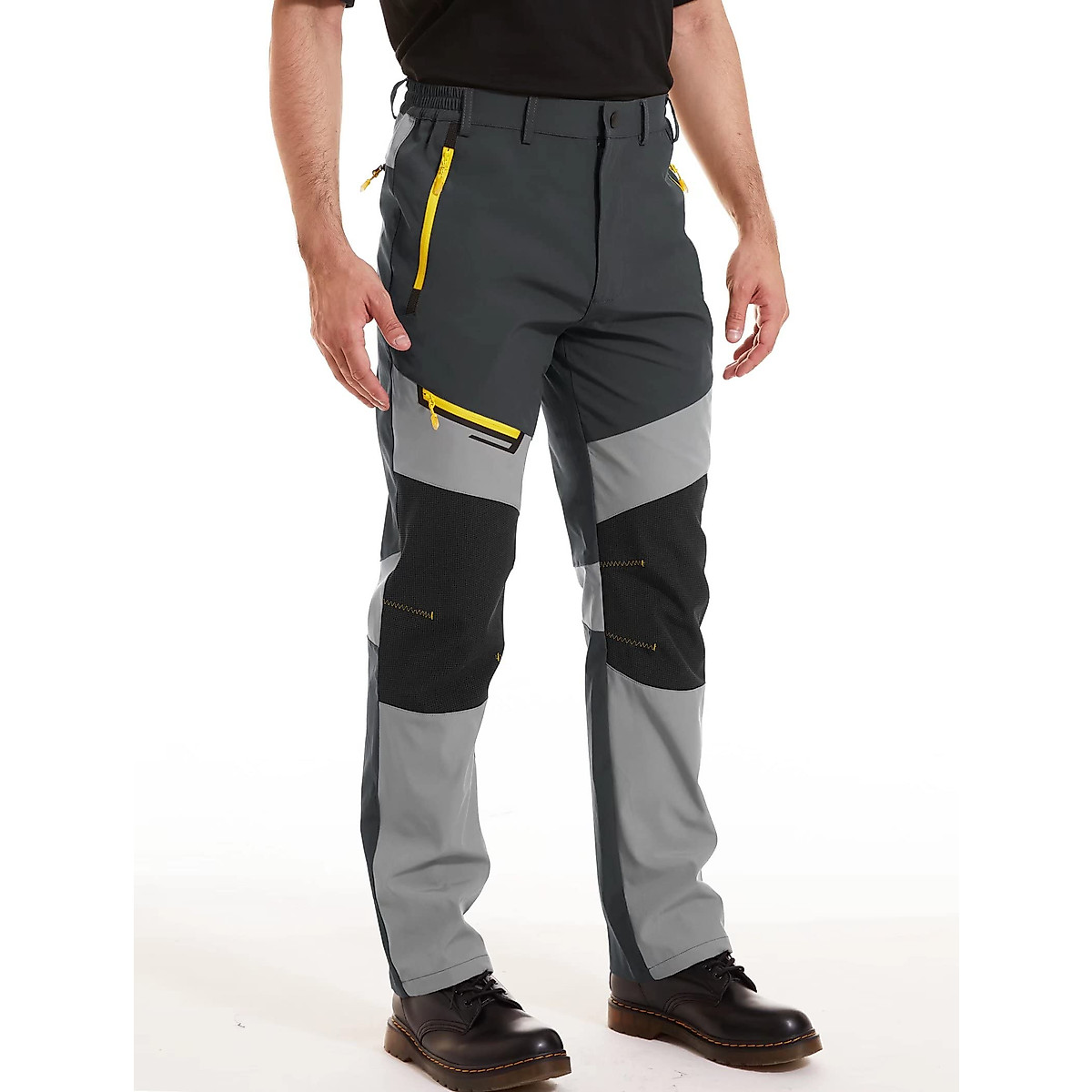 MAGCOMSEN Work Pants for Men Stretch Hiking Pants Mens Quick Dry Pants Water Resistant Pants Climbing Pants Lightweight Pants Camping Pants Mens