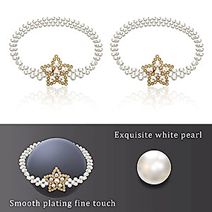 Curtain Tiebacks Crystal Pearl Spring Design Curtain Ties Carving Design Curtain Holdback Curtain Holders for Drapes Backs Thin or Thick Curtain Modern Style Curtain Hooks Holdback Decorative(Star)