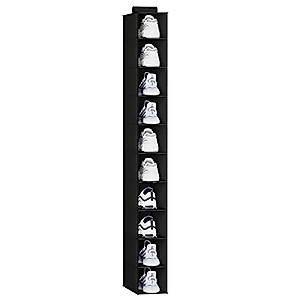 YOUDENOVA Hanging Shoe Organizer, 10-Shelf Closet Shoe Organizers, Hanging Shoe Storage, Black