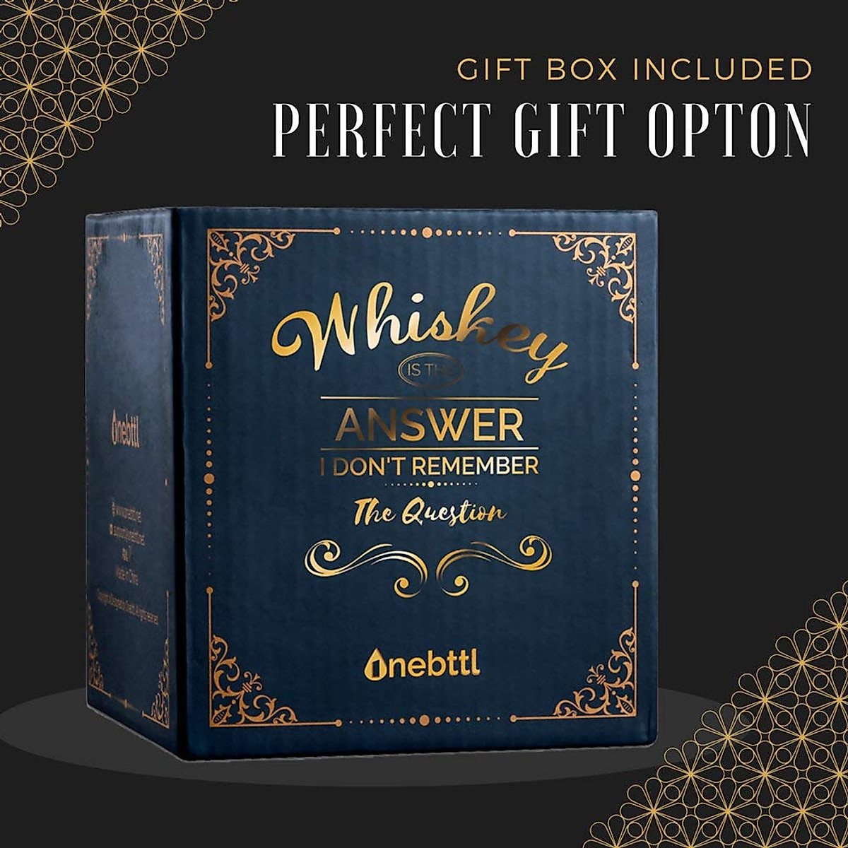 Onebttl Boss Gifts for Men, Whiskey Glass, Old Fashioned Glass, Rocks Glass, Perfect Boss Idea for Men/Male in Boss Day, Birthday, Christmas, Appreciation, Office-BEST