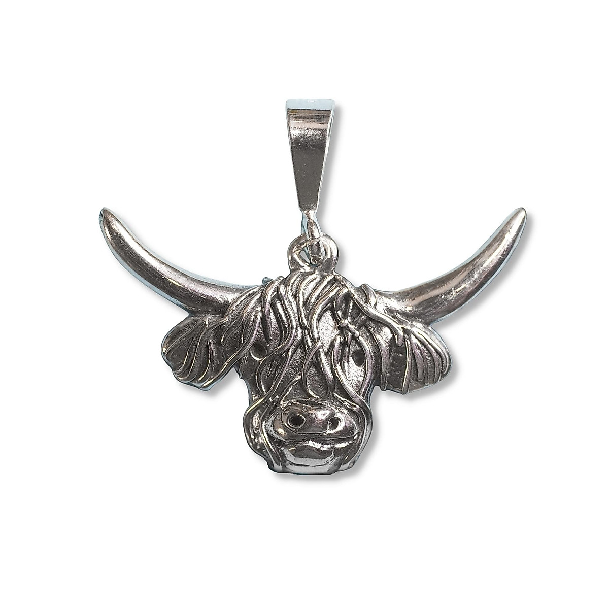 The Magic Zoo Sterling Silver Highland Cow Pendant
