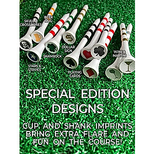 PrideSports 2-3/4" Shamrocks Tees,White,PS23445S