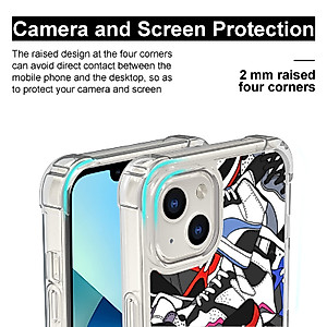 Axulimin Cool Shoe Clear Phone Case for iPhone 13 Mini Case for Teen Boys Men Kids Boys - 5.4 Inch