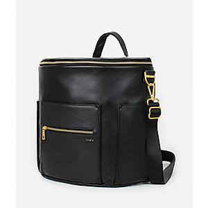 FAWN DESIGN The Original Diaper Bag, Faux Leather Diaper Bag Backpack, Adjustable Detachable Straps, 12 Pockets, Large Capacity Baby Bag for Mom, 13 x 13.5 x 7 inches (Bag Only)