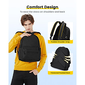 Vorspack Black Backpack College Backpack for Travel Work for Men and Women