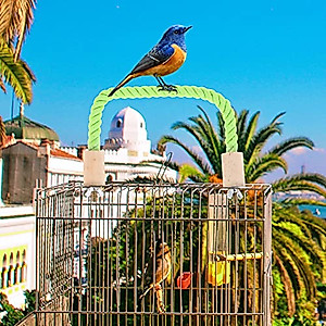 Ipetboom Parrot Stand Bars Parrot Bite Toy 2pcs Parrot Perch Platform Cage Bird Climbing Stand Bird Bungee Toy for Parakeet Cockatoo Conure Lovebirds Finch Canaries Bird Cage Stand Parrot Rope Perch